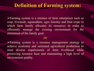 Types of Farming System | PPTX