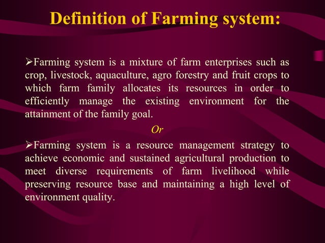 Types of Farming System | PPTX | Agriculture | Industries