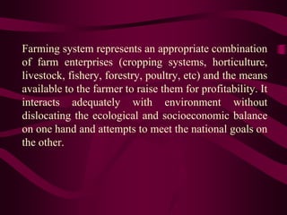 Types of Farming System | PPTX