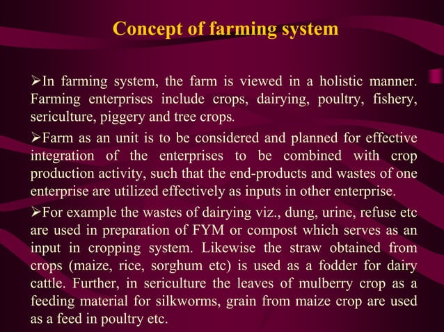 Types of Farming System | PPTX | Agriculture | Industries