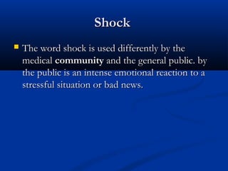 Types and treatment of shock | PPT