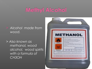 Types and Uses of Alcohol | PPT