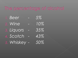 Types and Uses of Alcohol | PPT