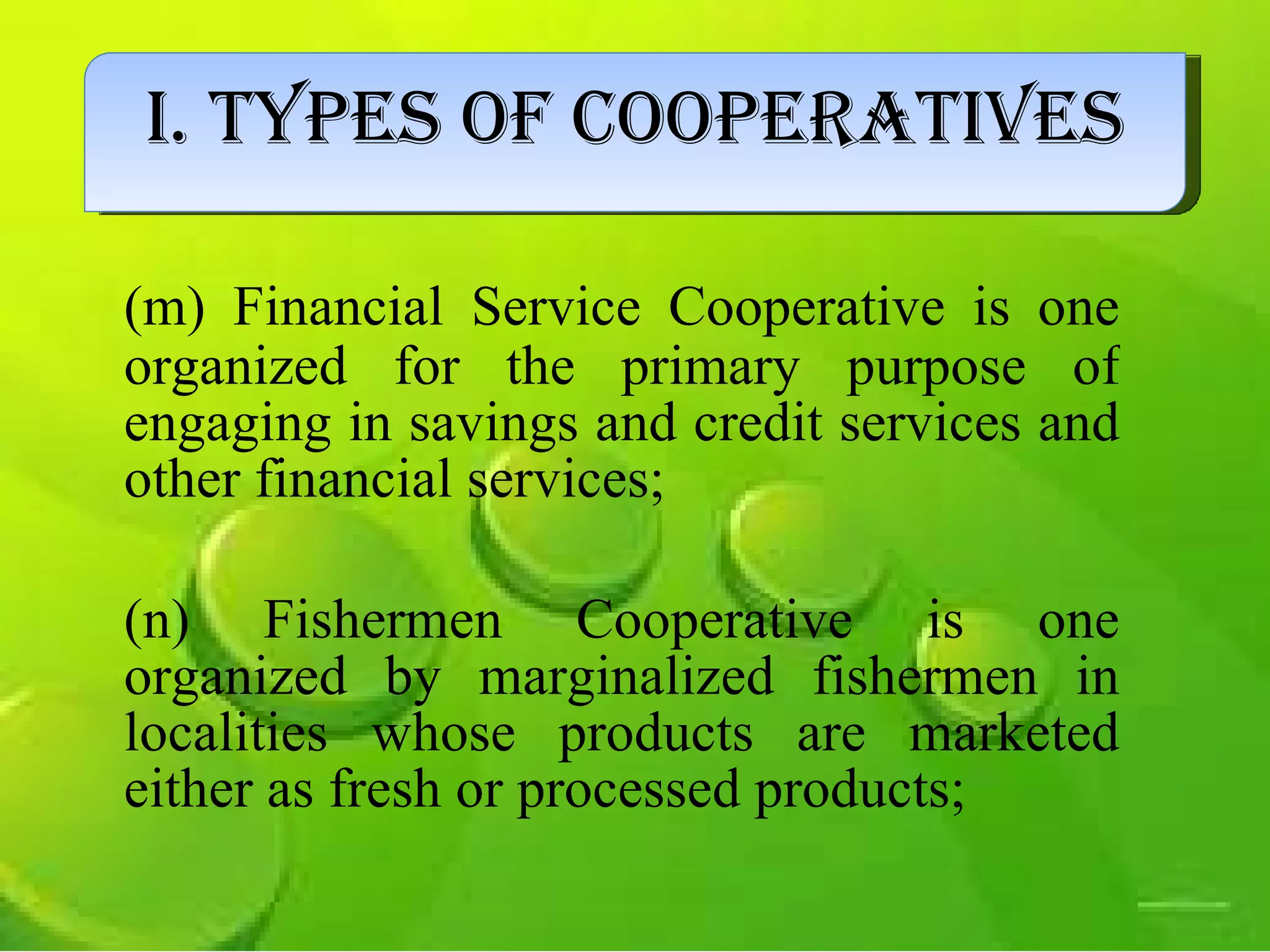 Types & Categories of Cooperatives | PPT