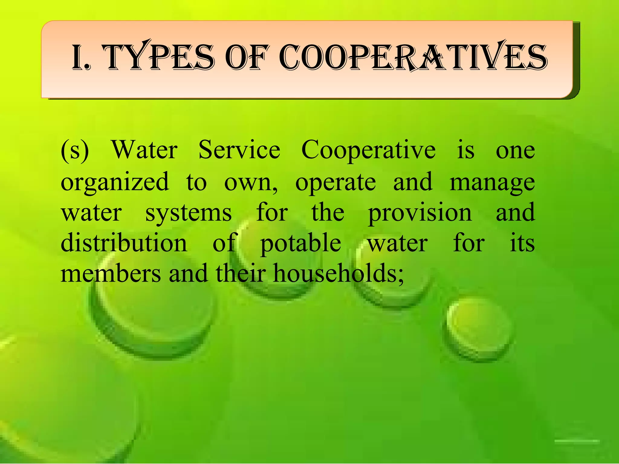Types & Categories of Cooperatives | PPT