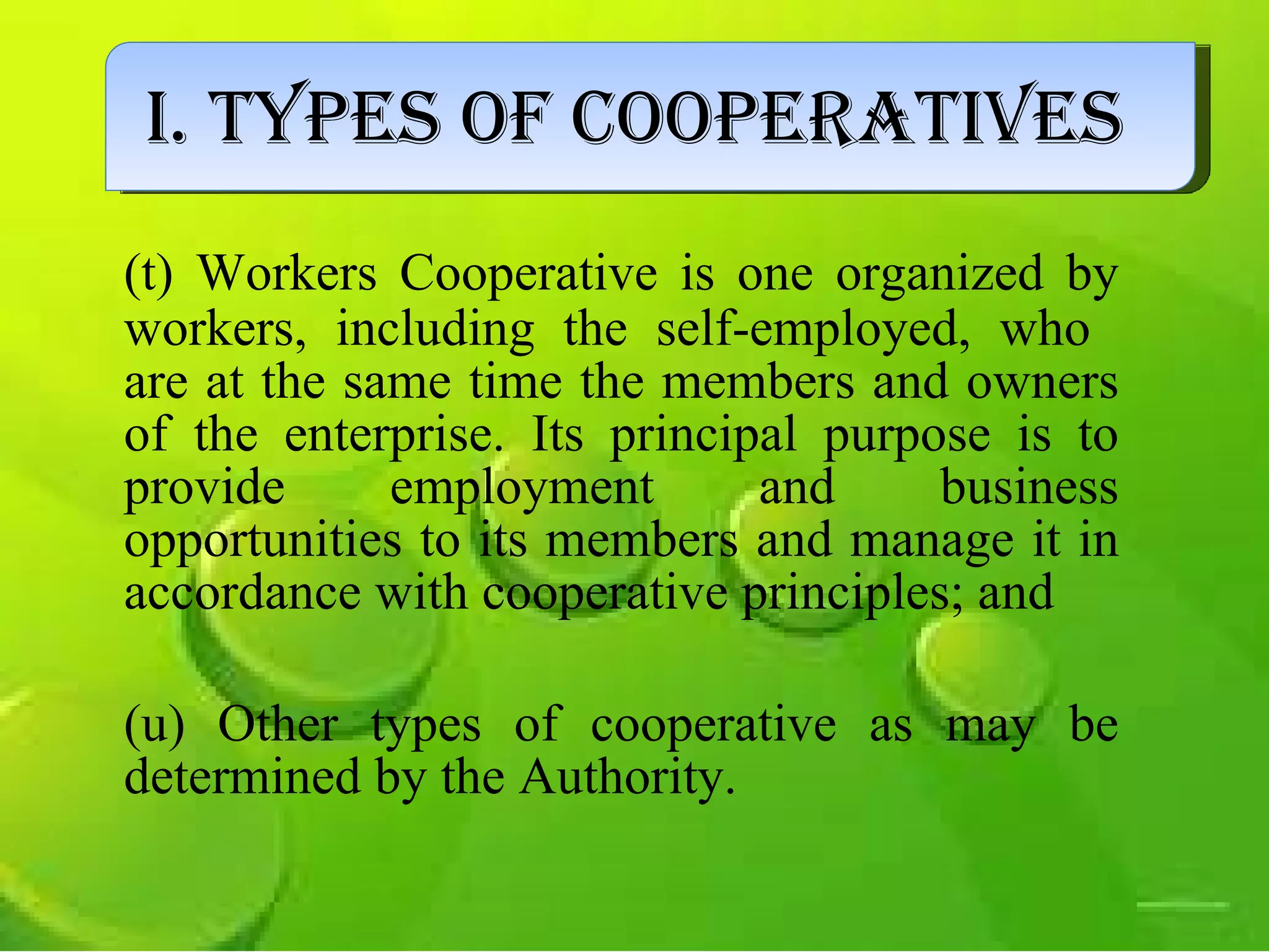 Types & Categories of Cooperatives | PPT