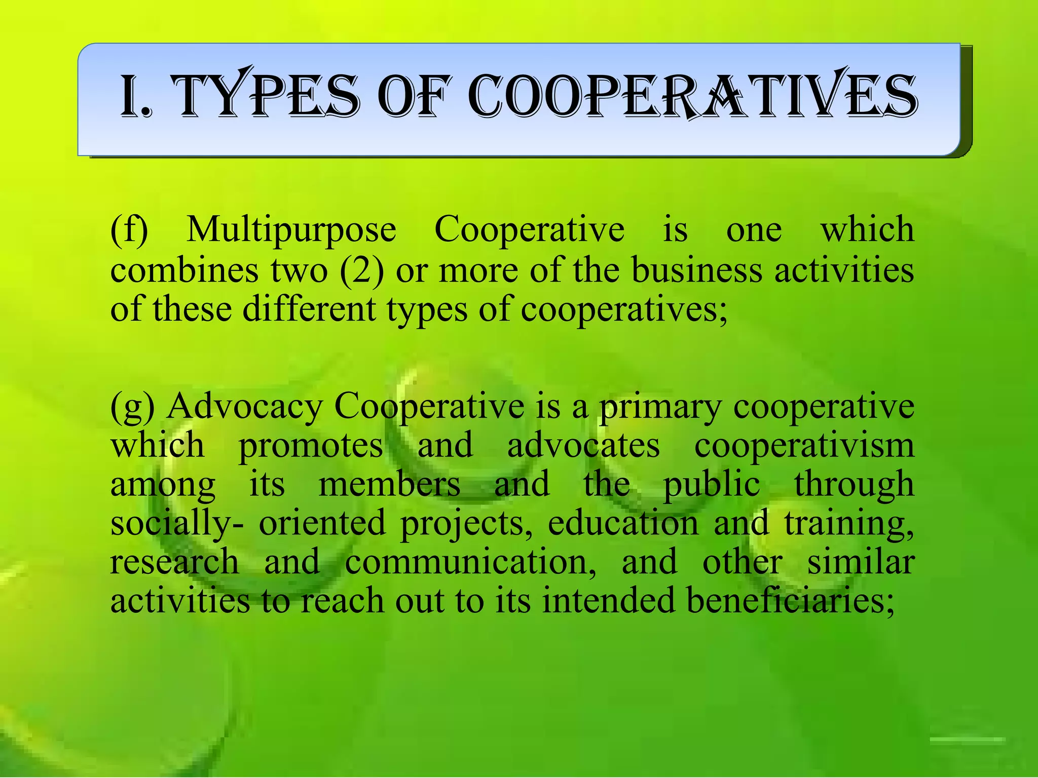 Types & Categories of Cooperatives | PPT