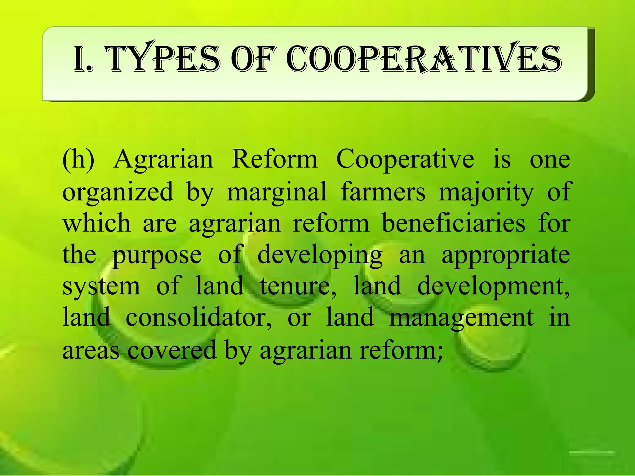 Types & Categories of Cooperatives | PPT