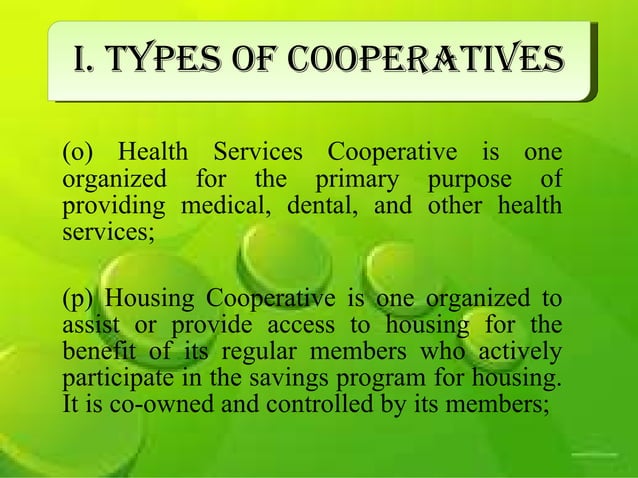 Types & Categories of Cooperatives | PPT
