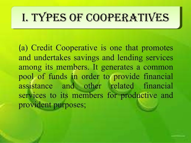 Types & Categories of Cooperatives | PPT