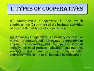 Types & Categories of Cooperatives | PPT