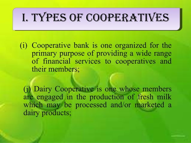 Types & Categories of Cooperatives | PPT