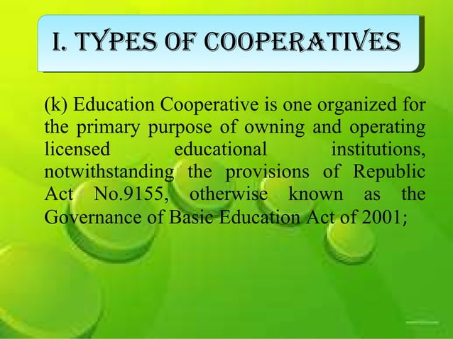 Types & Categories of Cooperatives | PPT