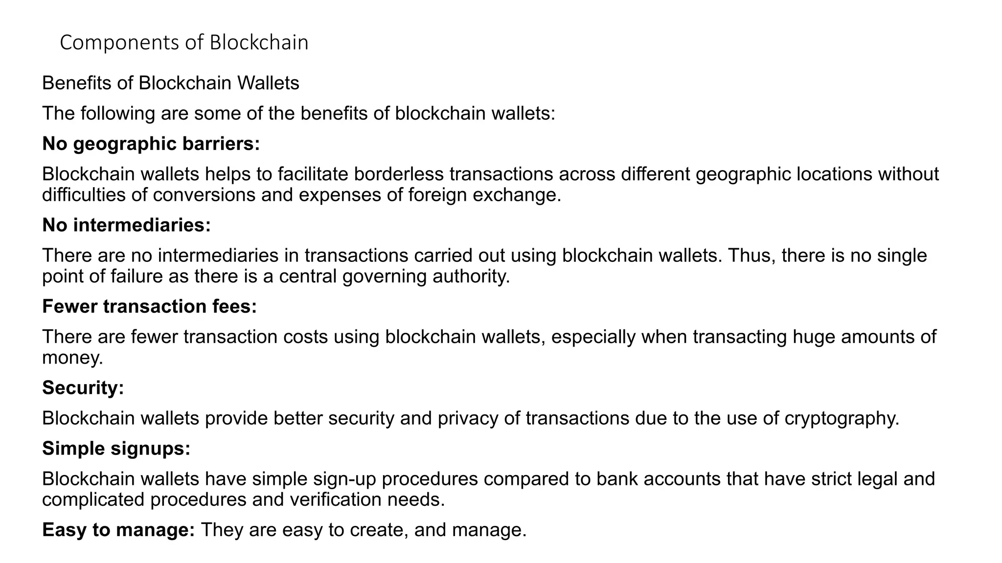 Types, Components Architecture of blockchain.pptx | Computer Networking | Computing