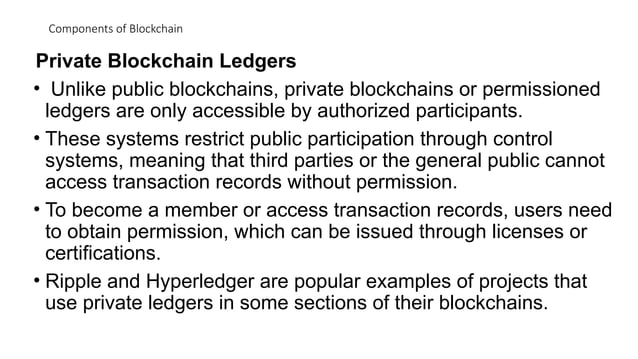 Types, Components Architecture of blockchain.pptx | Computer Networking | Computing