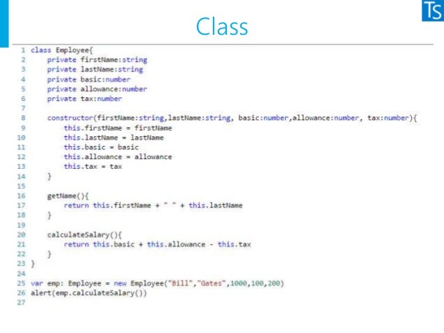 Typescript Class Constructor Tewsaction