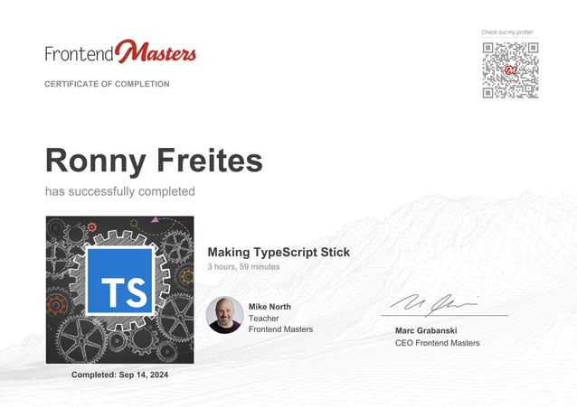 Frontend Masters - Making TypeScript Stick | PPT