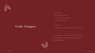 Type script#1 | PPTX | Web Development | Internet