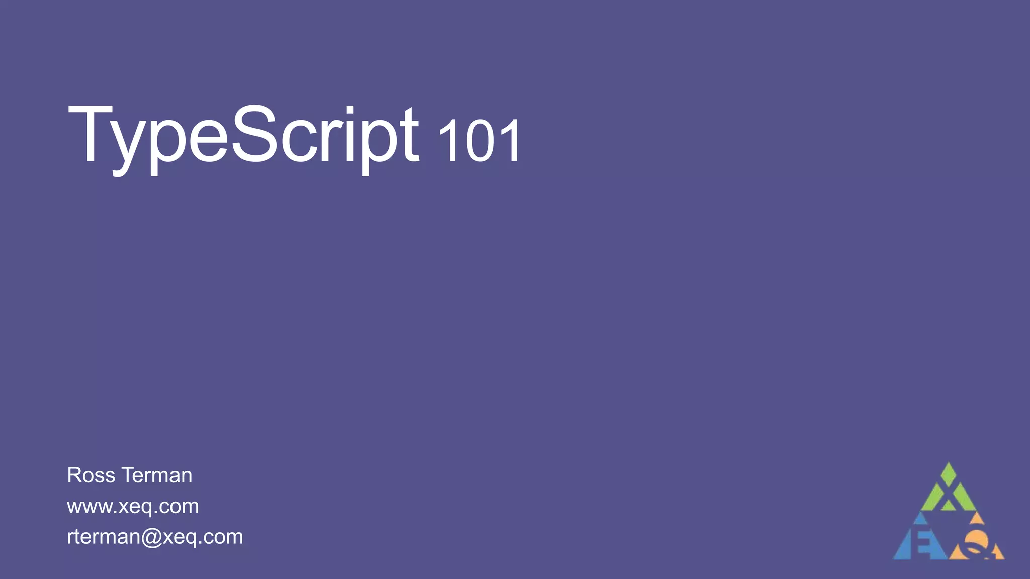 TypeScript 101 | PPT