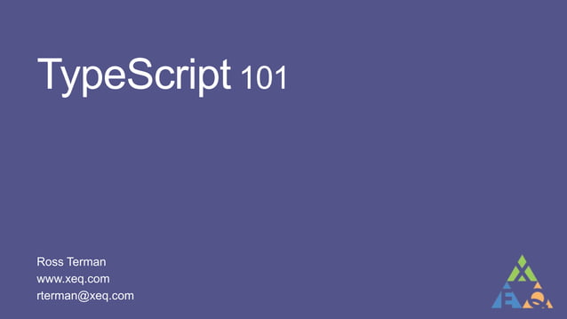 TypeScript 101 | PPT