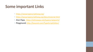 TypeScript: Basic Features and Compilation Guide | PPTX