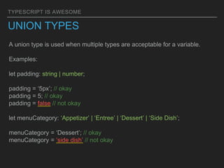 Introduction to TypeScript | PPTX | Programming Languages | Computing