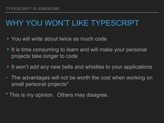 Introduction to TypeScript | PPTX | Programming Languages | Computing