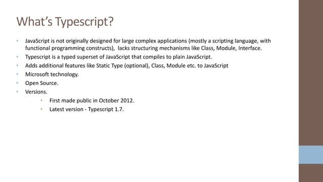 Typescript ppt | PPTX