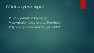 TypeScript Presentation | PPT