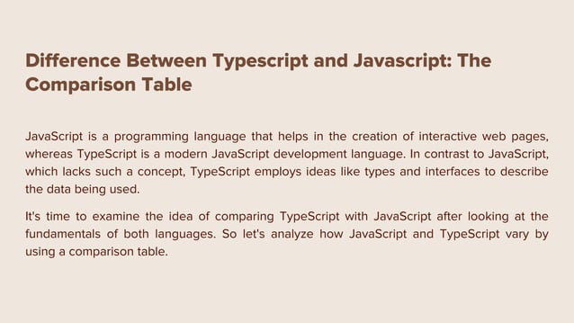TypeScript VS JavaScript.pptx | Web Development | Internet