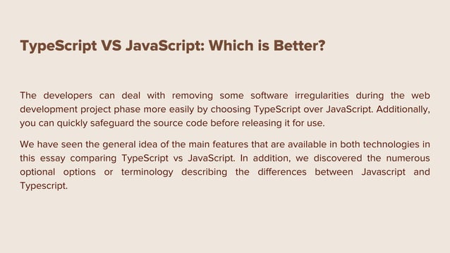 TypeScript VS JavaScript.pptx | Web Development | Internet