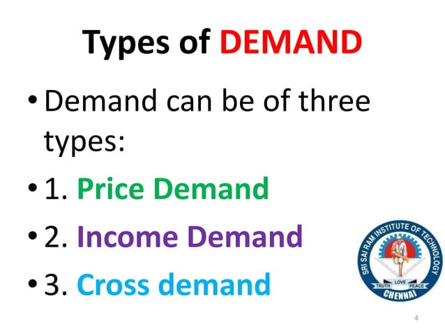 Types demand - ENGINEERING ECONOMICS & FINANCIAL ACCOUNTING - DR.K ...
