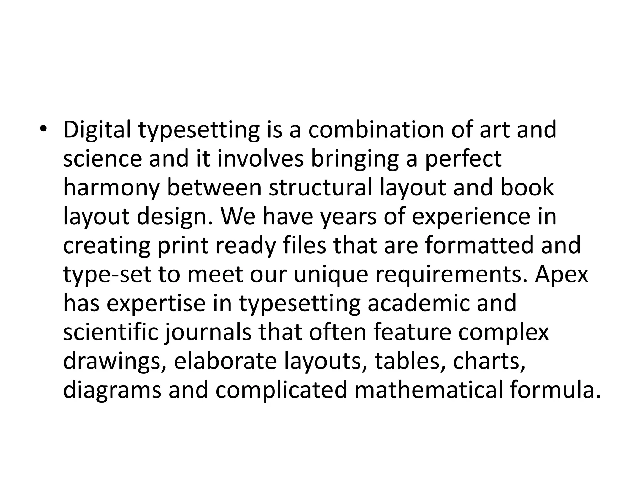 Typesetting services | PPTX | Desktop Publishing | Computer Software ...