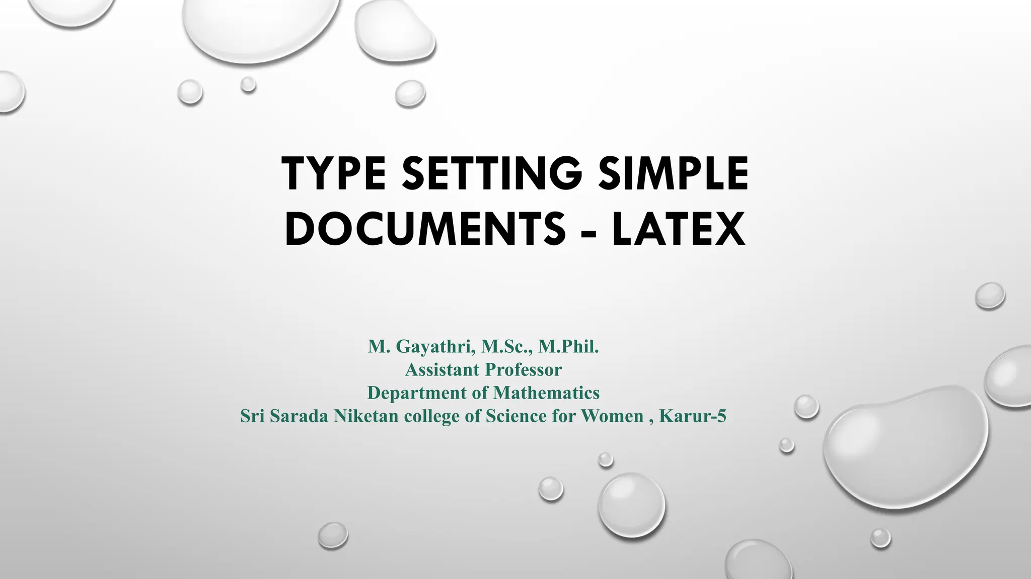 Type setting Simple documents - LaTeX.pptx