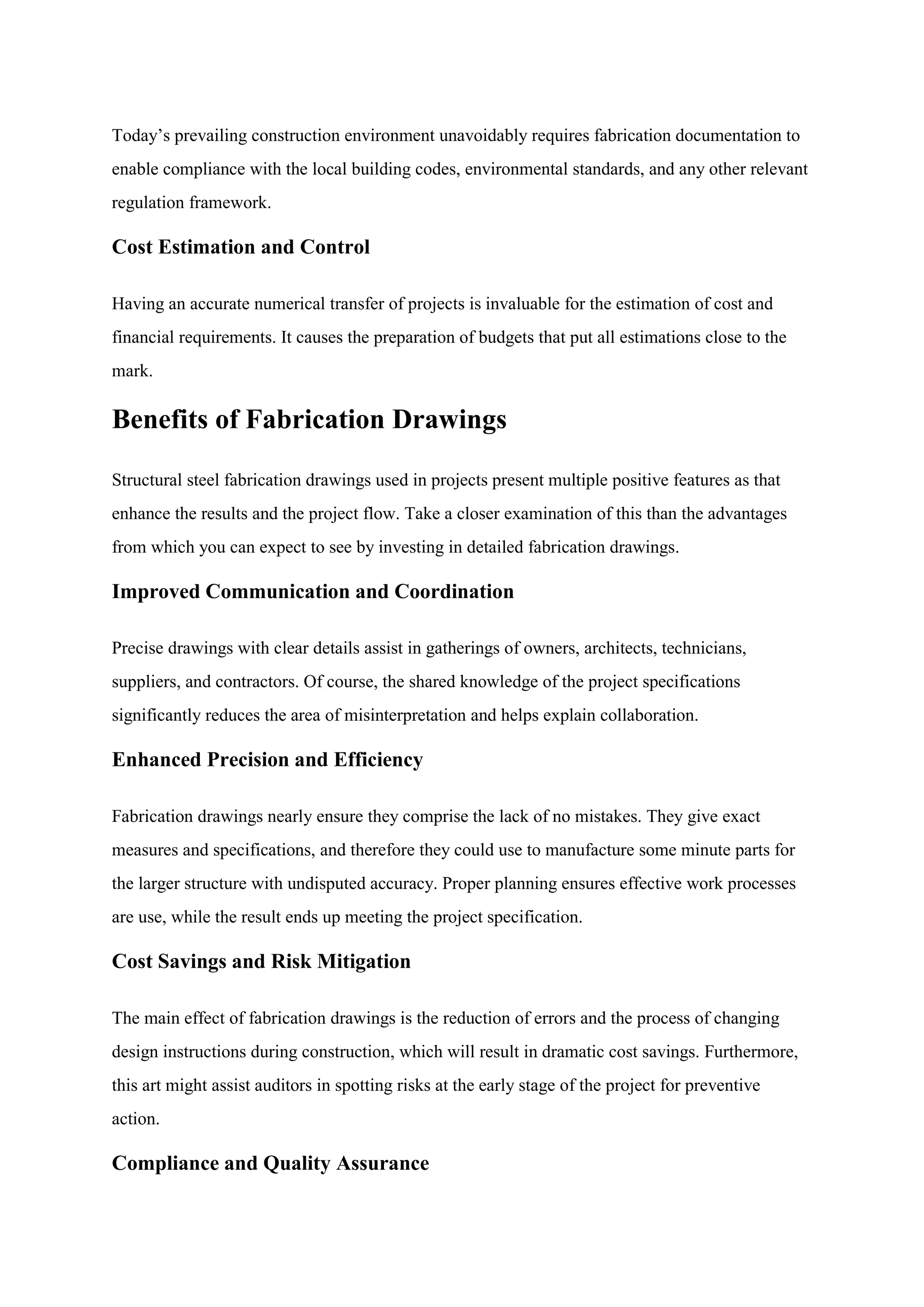 Types Fabrication Drawings: Their Importance and Benefits | PDF