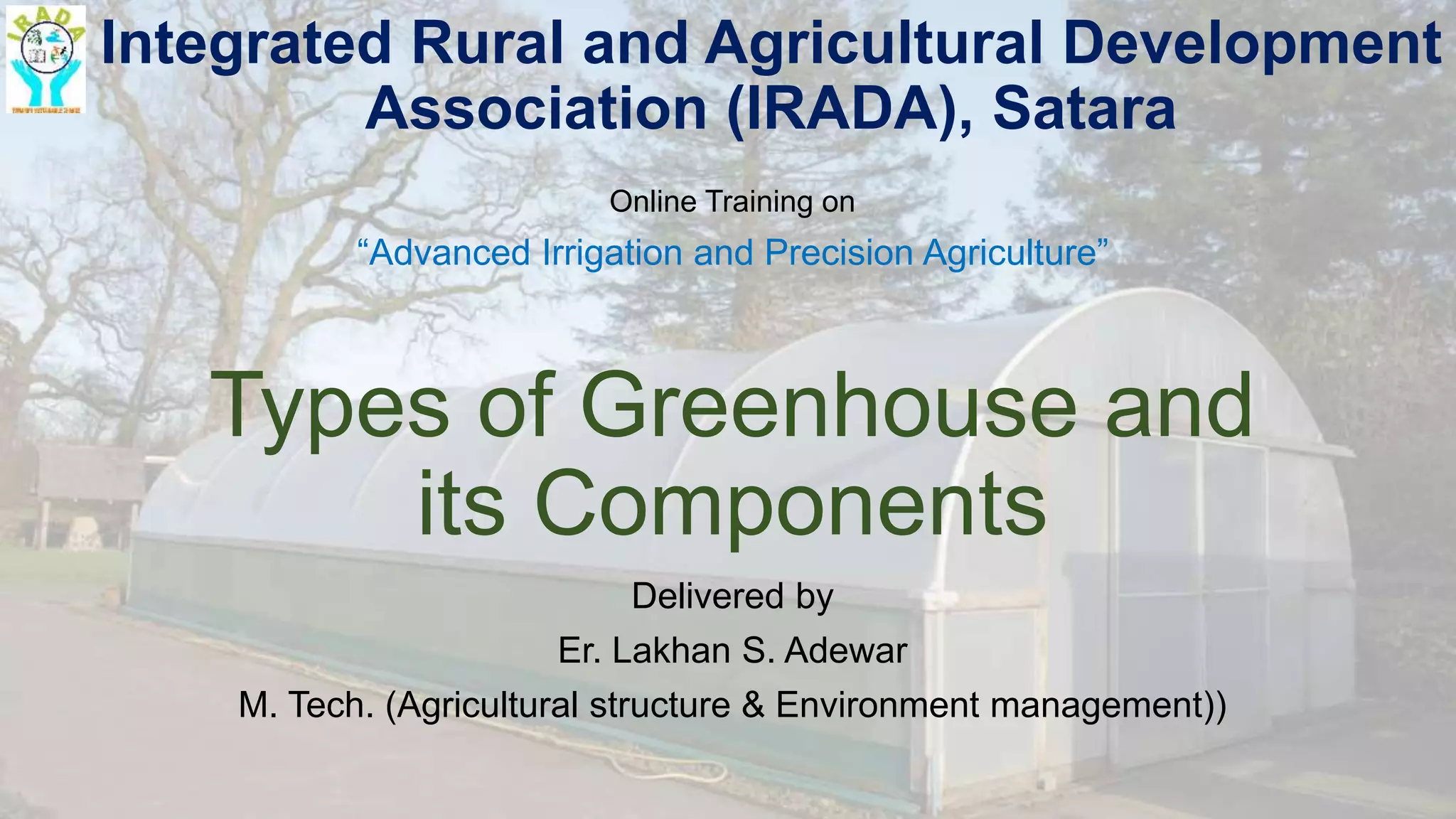 Types greenhouse and its Components | PPTX