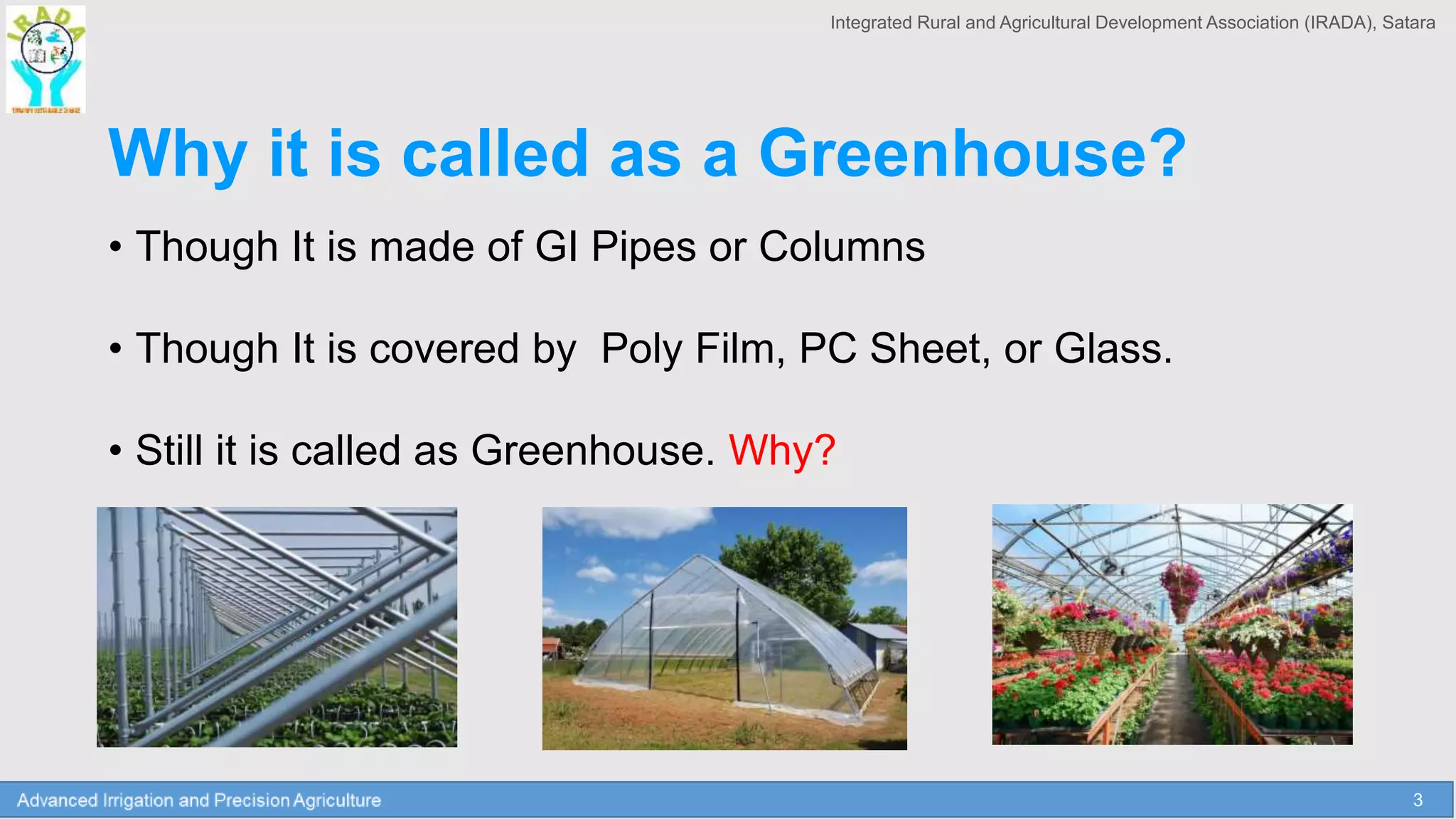 Types greenhouse and its Components | PPTX