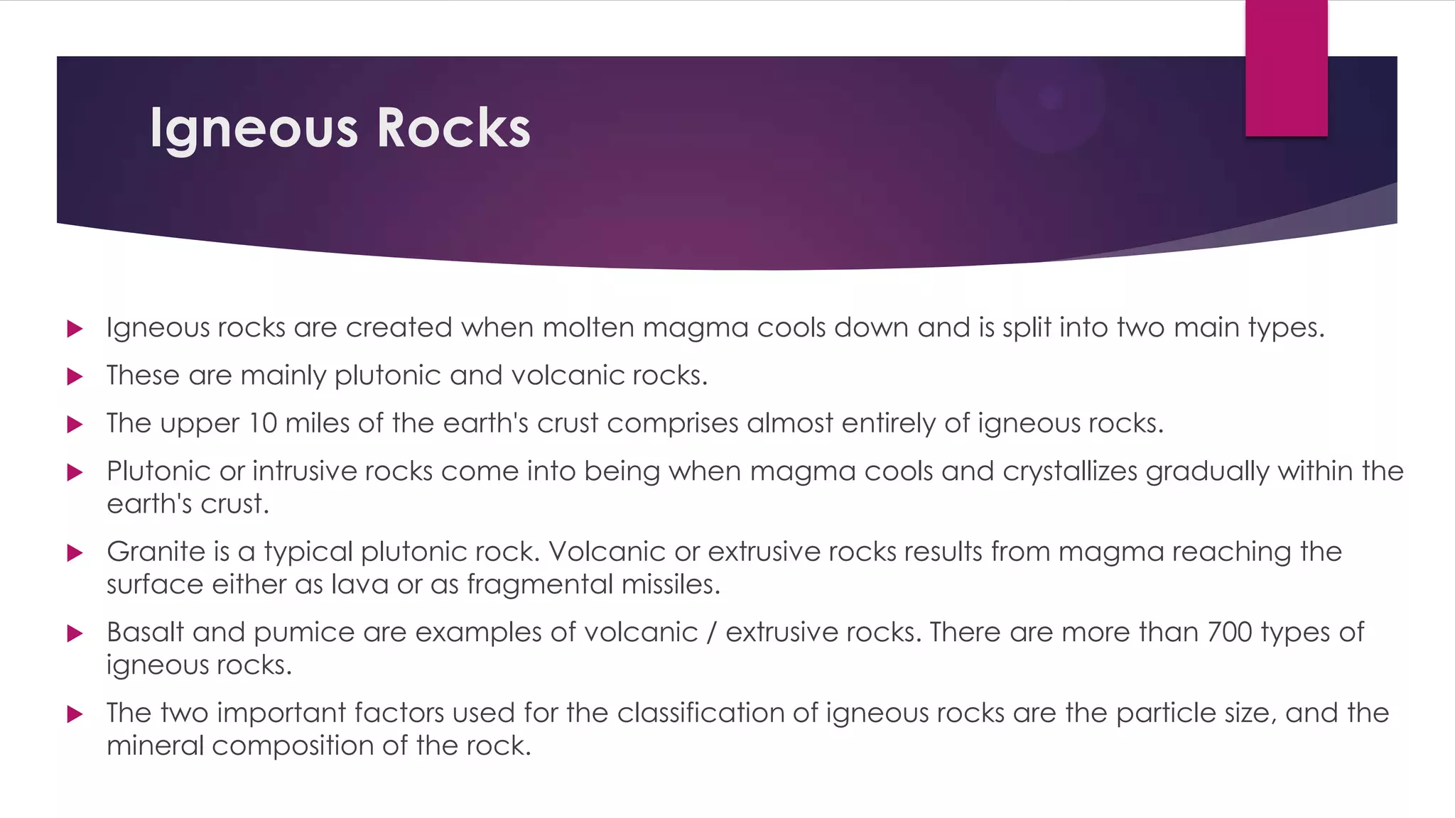 Types, importance and uses of rocks in | PPTX
