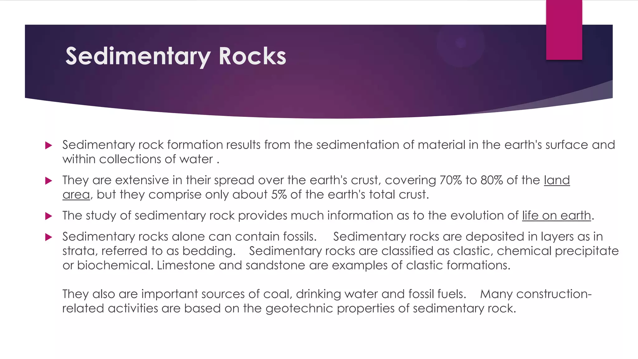 Types, importance and uses of rocks in | PPTX