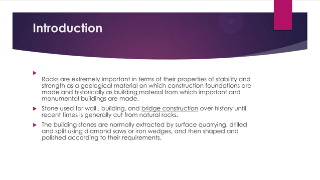 Types, importance and uses of rocks in | PPTX | Geology | Science