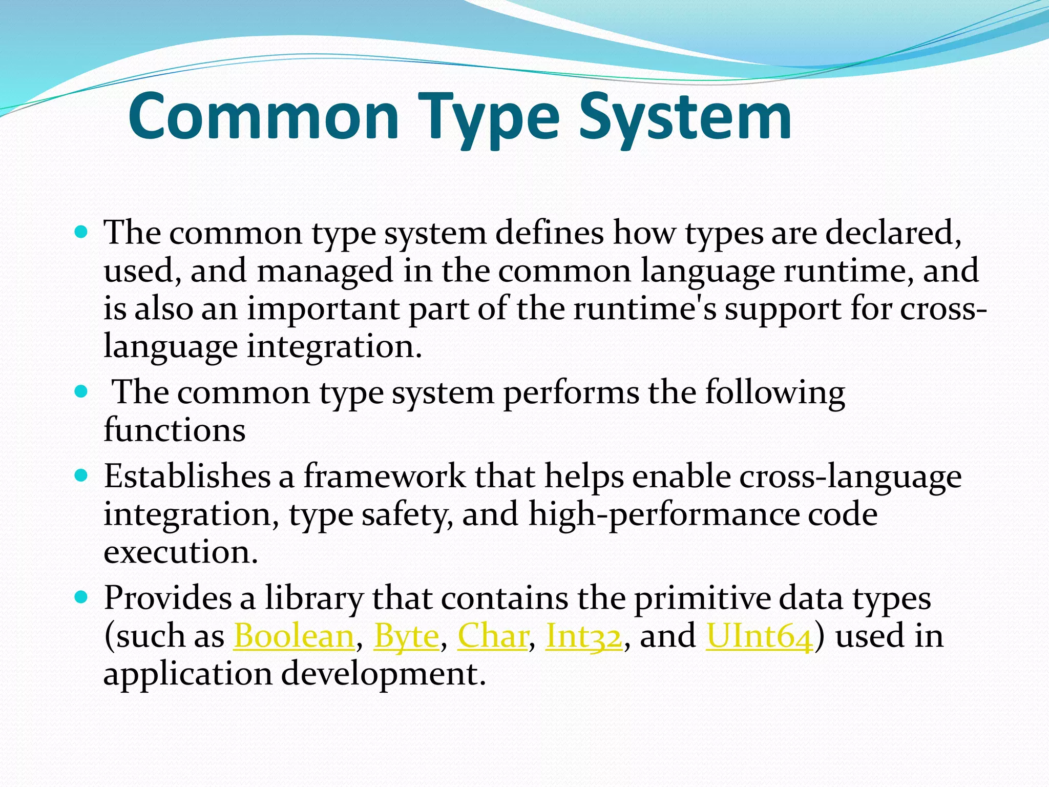 Types in .net | Programming Languages | Computing