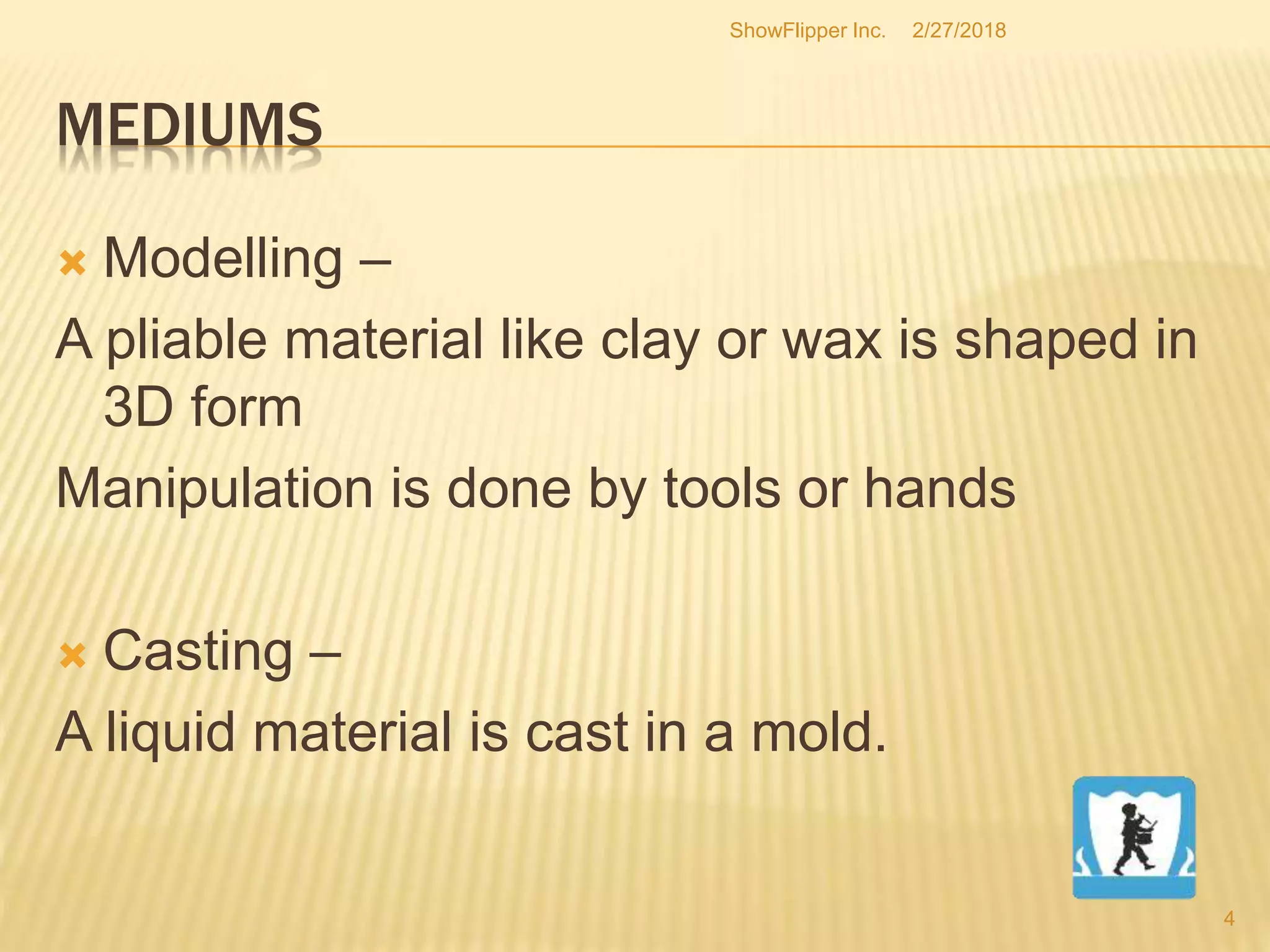 Types, mediums, techniques and materials in sculpture art | PPTX