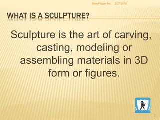 Types, mediums, techniques and materials in sculpture art | PPTX