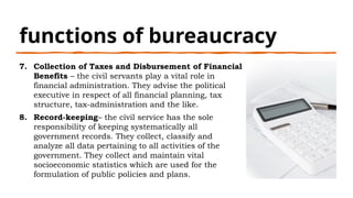 TYPES, MERITS AND MELODIES OF BUREAUCRACY AND.pptx