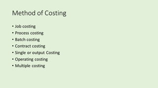 types methods and techniques of costing.pdf