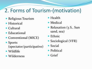 Types and Forms of Tourism | PPTX