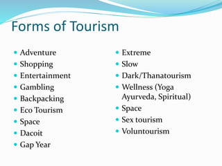 Types and Forms of Tourism | PPTX