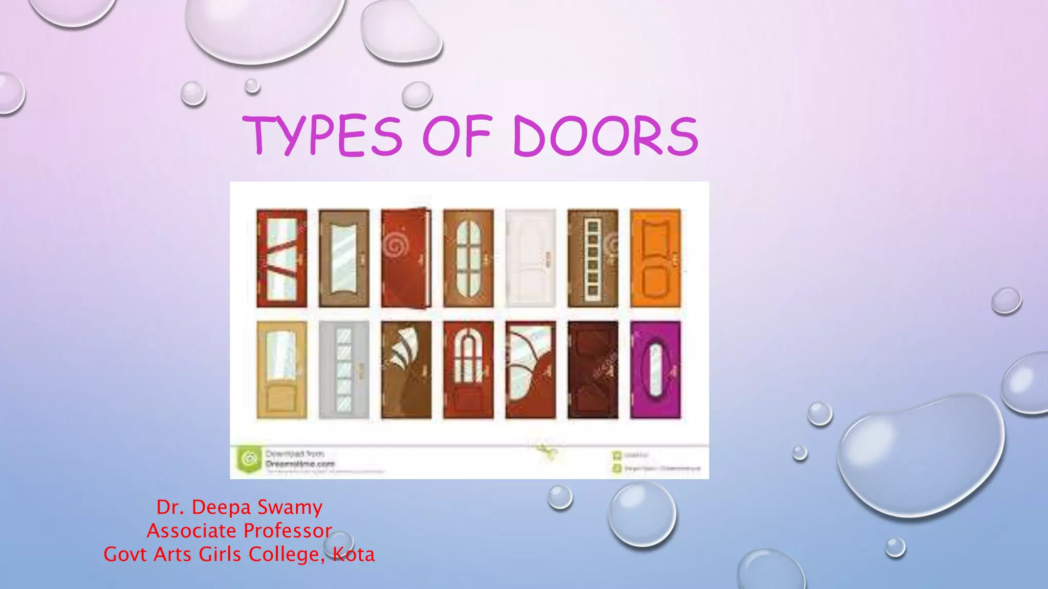 Types of doors | PPTX