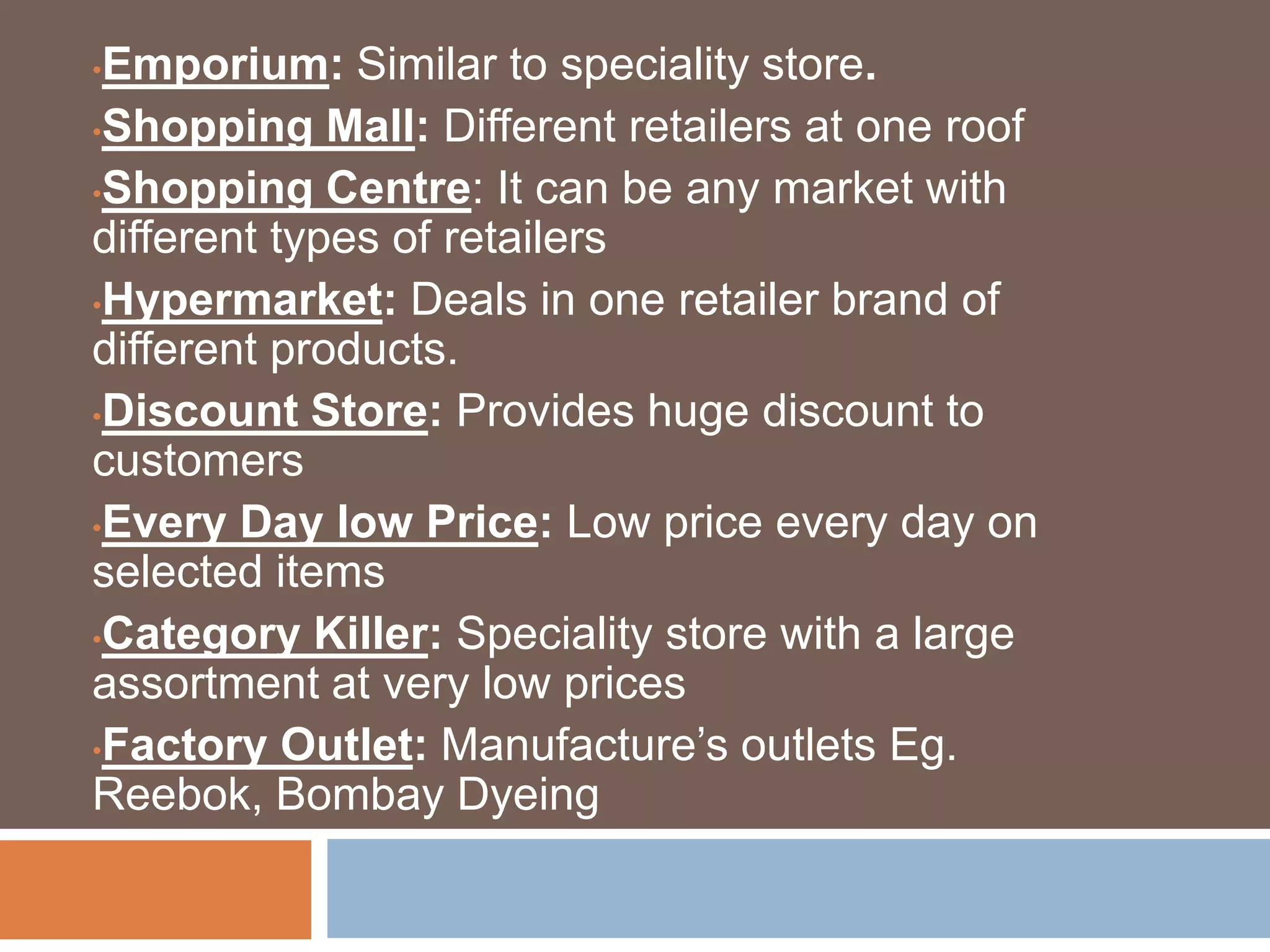 Types of retailers | PPTX