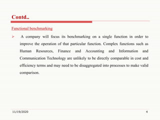 Types of Benchmarking in Total Quality Management | PDF